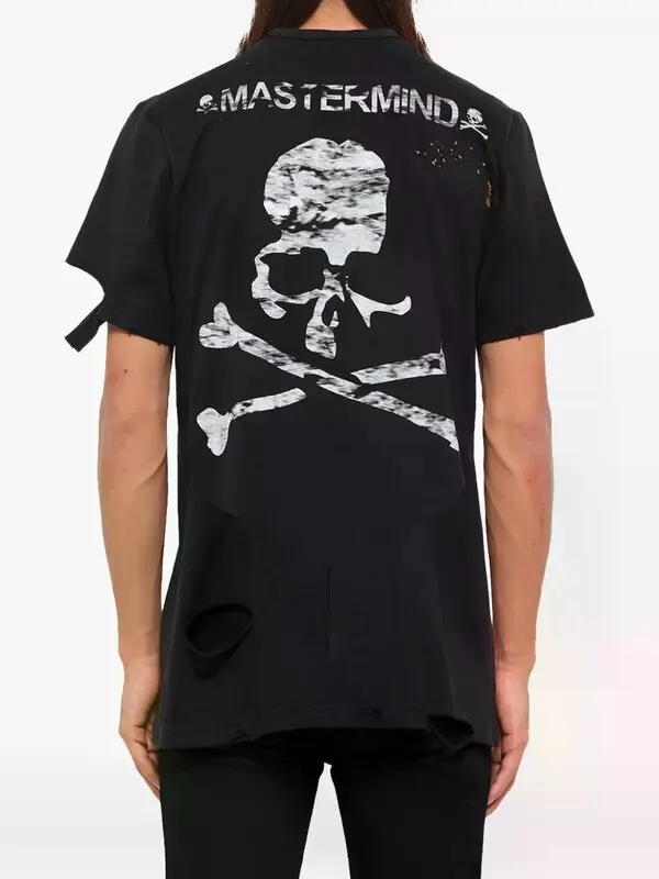 MASTERMIND WORLD Distressed Logo-print T-shirt