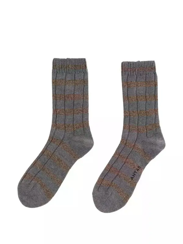 ANT45 Dublino Striped Socks - Grey