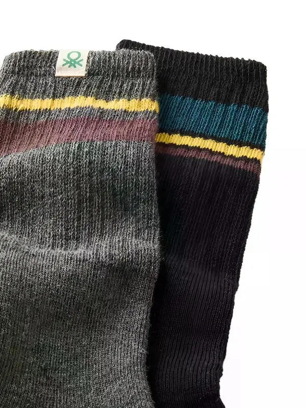 BENETTON Striped Knitted Socks Pack
