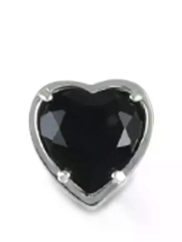 JUN/NAKAYAMA Love Heart-shape Single Earring - Silver