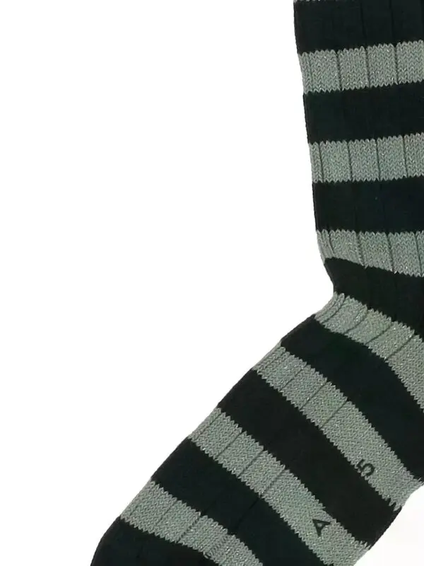 ANT45 Dublin Striped Ribbed-knit Socks