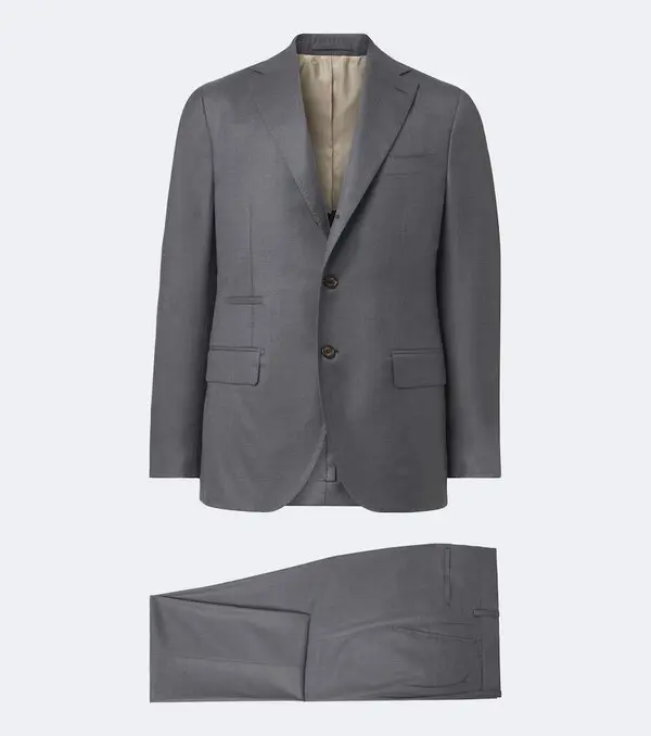Eleventy Single-breasted Wool Suit - Grey