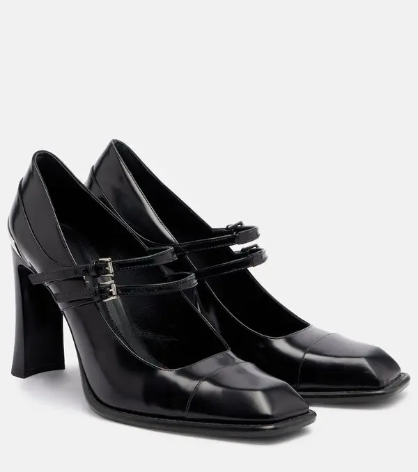Alexander McQueen Leather Mary Jane Pumps