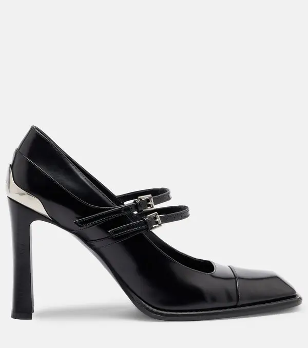 Alexander McQueen Leather Mary Jane Pumps