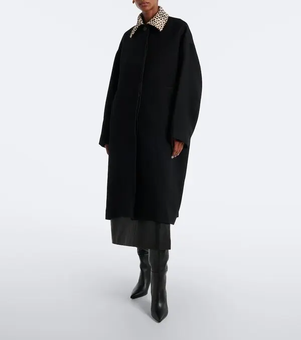RÓHE Calf Hair-trimmed Virgin Wool Coat