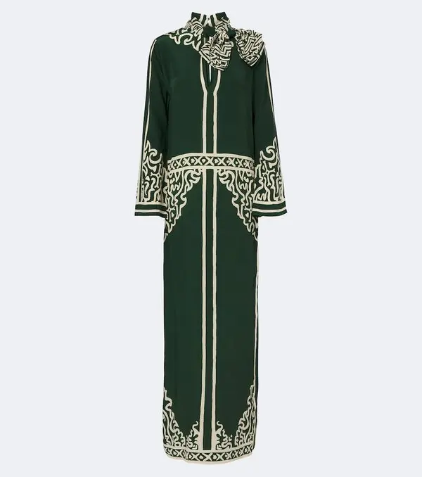 Johanna Ortiz Windborne Silk Crêpe De Chine Tunic - Green
