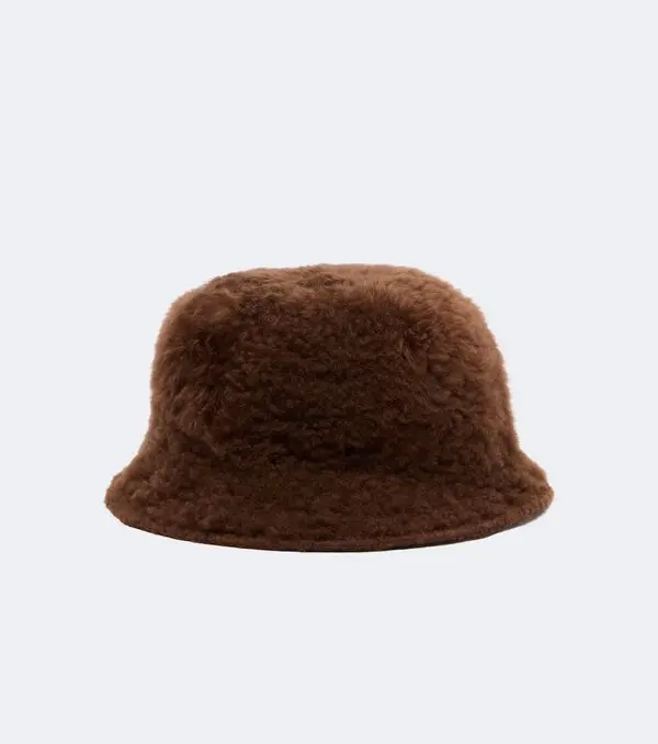 Brunello Cucinelli Monili Shearling Bucket Hat