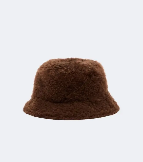 Brunello Cucinelli Monili Shearling Bucket Hat