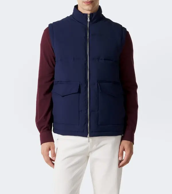 Eleventy Wool-blend Down Jacket