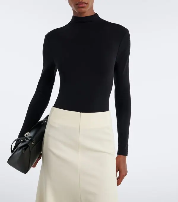 Wolford Shaping Turtleneck Jersey Bodysuit