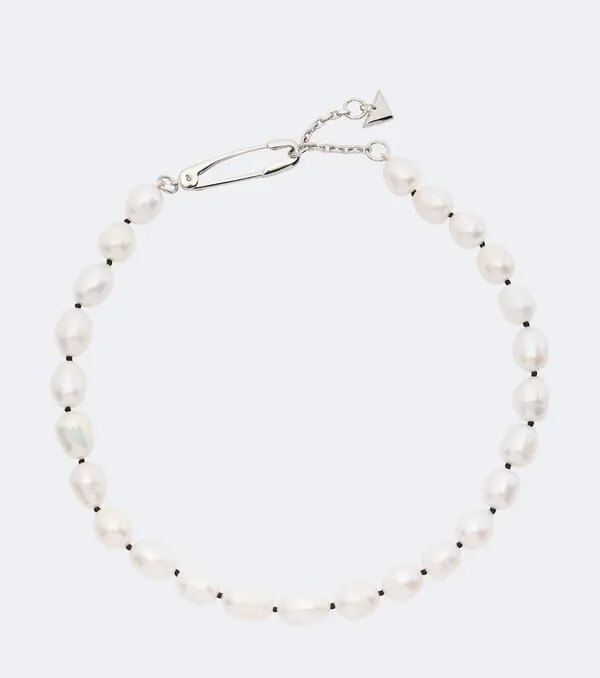 Prada Pearl Necklace - Silver
