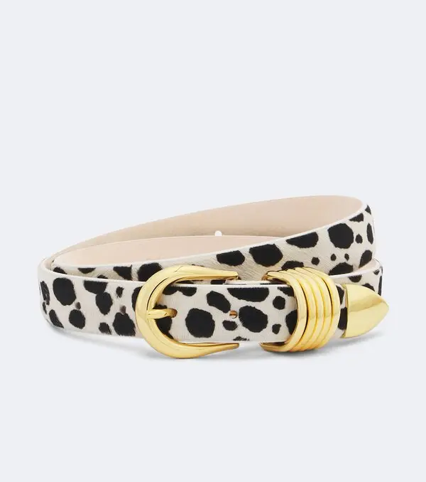 DEHANCHE Déhanche Hollyhock Calf Hair Belt