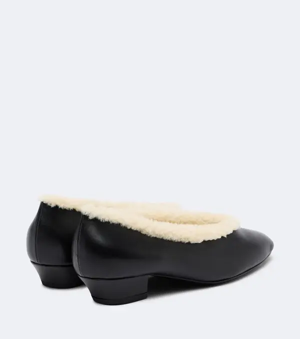 Magda Butrym Shearling-lined Leather Pumps