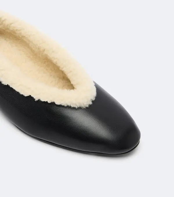 Magda Butrym Shearling-lined Leather Pumps