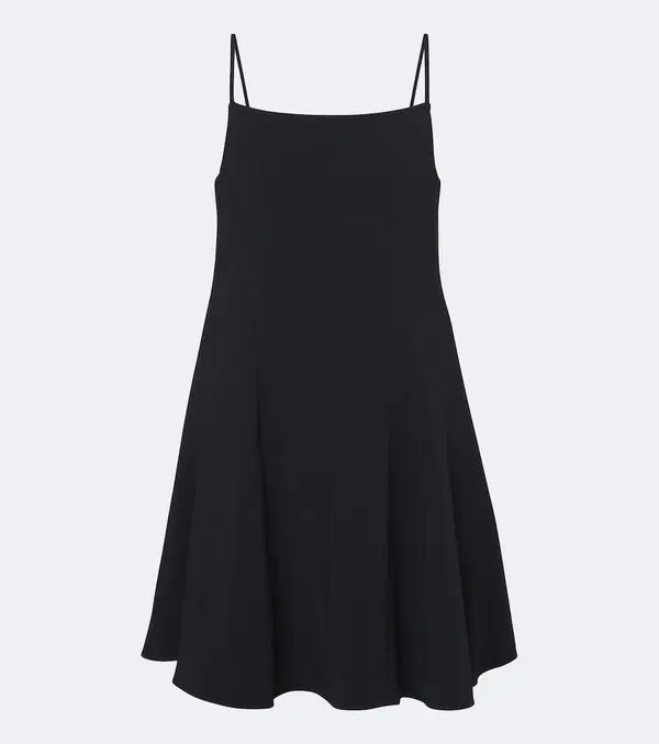 Givenchy Sliced Crepe Cady Minidress - Black