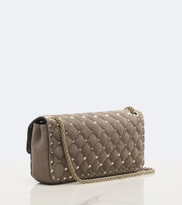 Valentino Garavani Rockstud Spike Small Suede Shoulder Bag