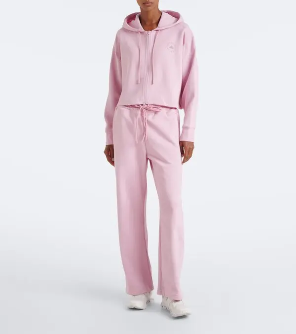 Adidas By Stella McCartney Logo Cotton Jersey Sweatants