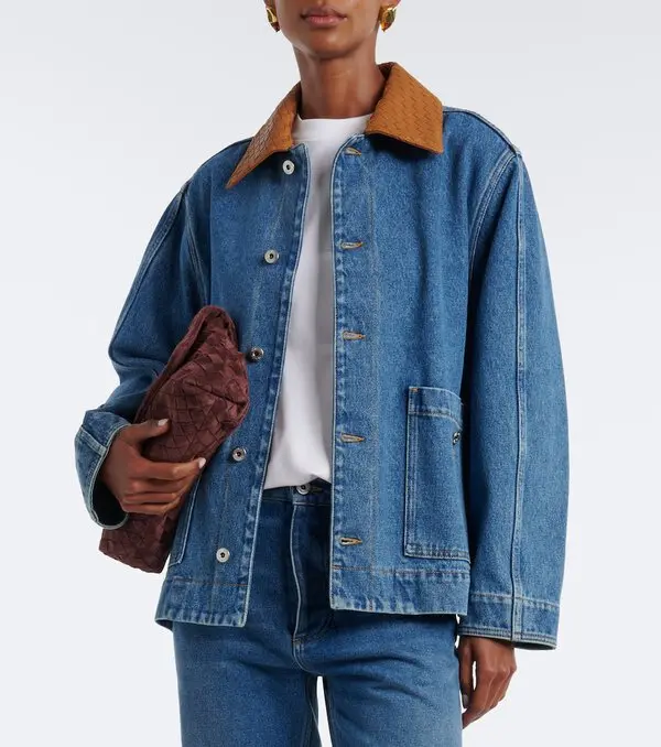 Bottega Veneta Intrecciato Oversized Denim Jacket