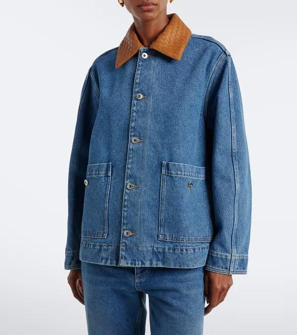 Bottega Veneta Intrecciato Oversized Denim Jacket