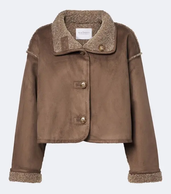 Velvet By Graham & Spencer Esme Cropped Jacket - Brown