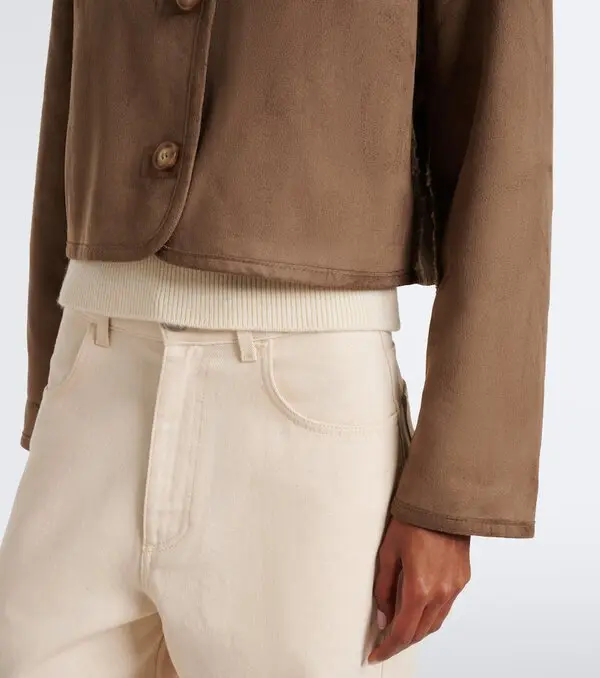 Velvet By Graham & Spencer Esme Cropped Jacket - Brown