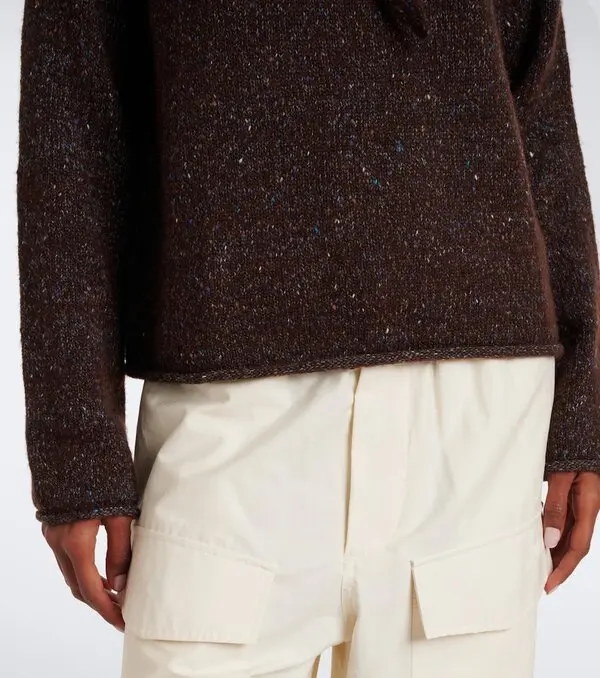 Velvet By Graham & Spencer Kana Scarf-detail Wool-blend Sweater