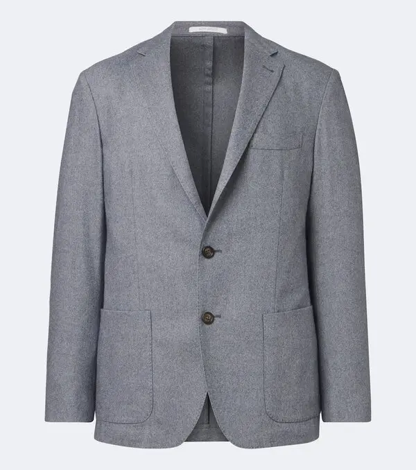 Eleventy Wool, Cotton, And Cashmere Blazer - Blue