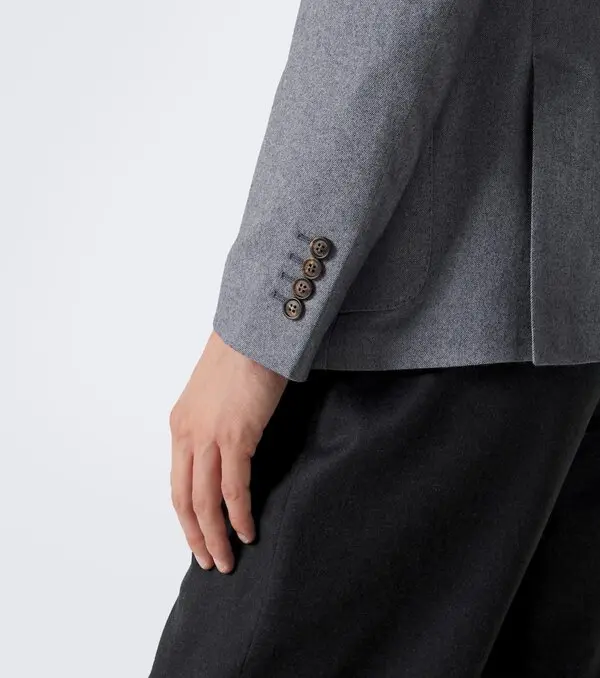 Eleventy Wool, Cotton, And Cashmere Blazer - Blue