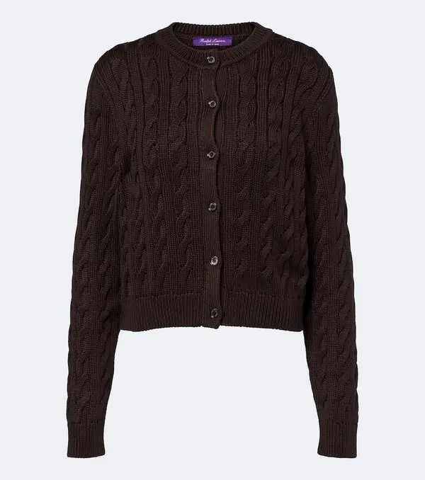 Ralph Lauren Cable-knit Silk Cardigan