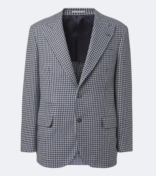 Brunello Cucinelli Houndstooth Cashmere Blazer