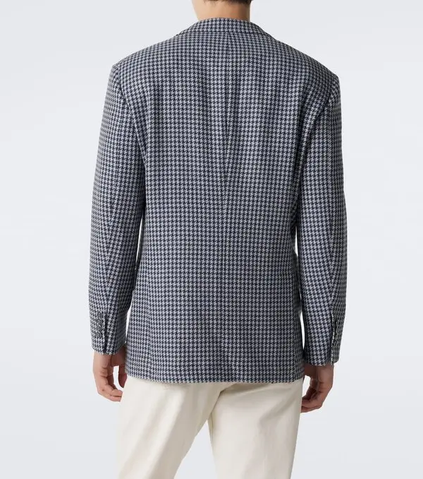 Brunello Cucinelli Houndstooth Cashmere Blazer
