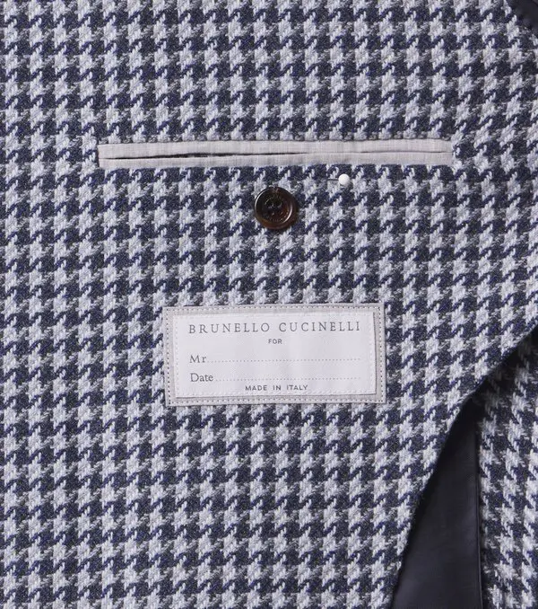 Brunello Cucinelli Houndstooth Cashmere Blazer