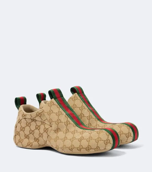 Gucci Drip Gg Canvas Sneakers - Beige
