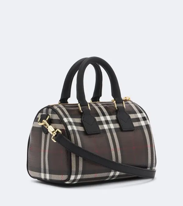 Burberry Check Mini Canvas Bowling Bag