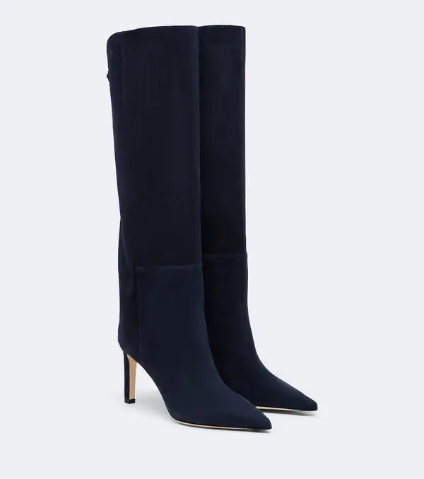 JIMMY CHOO Alizze Suede Knee-high Boots - Blue