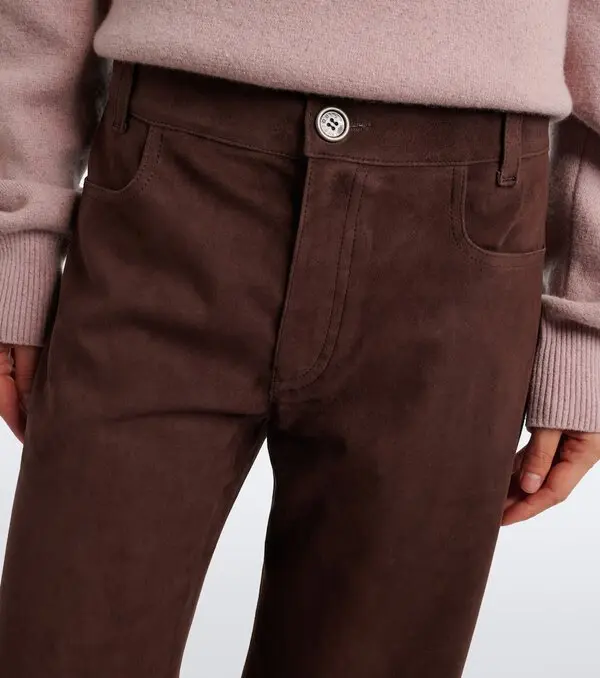 Stouls Lilou Ten Suede Wide-leg Pants