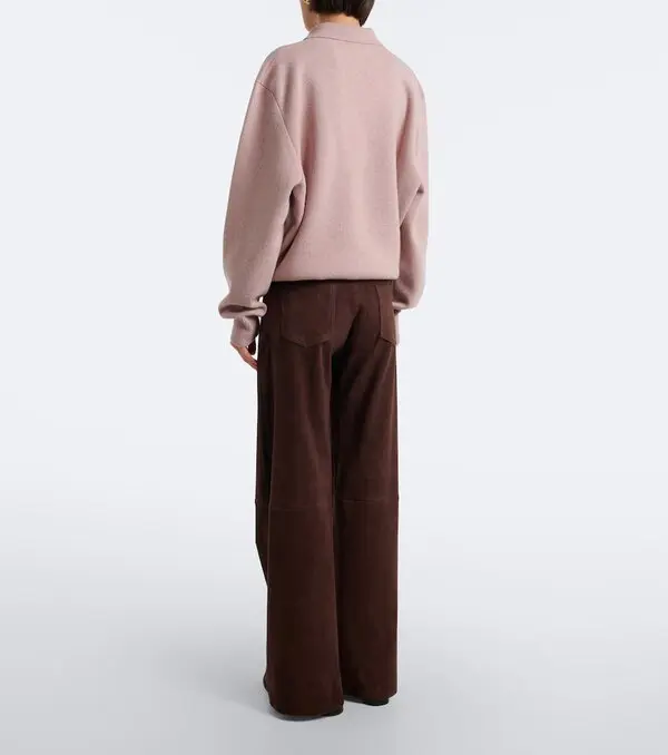 Stouls Lilou Ten Suede Wide-leg Pants