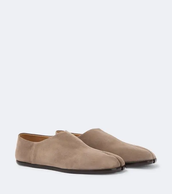 MAISON MARGIELA Tabi Suede Slip-ons - Beige