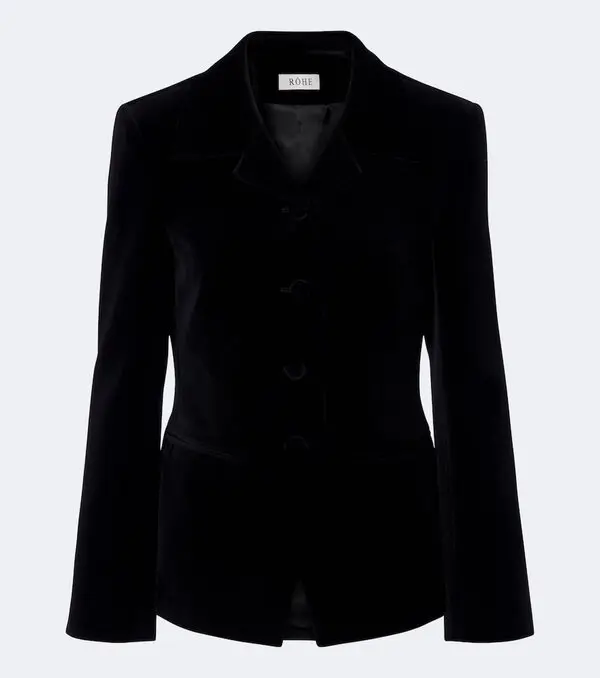 RÓHE Single-breasted Cotton Velvet Blazer