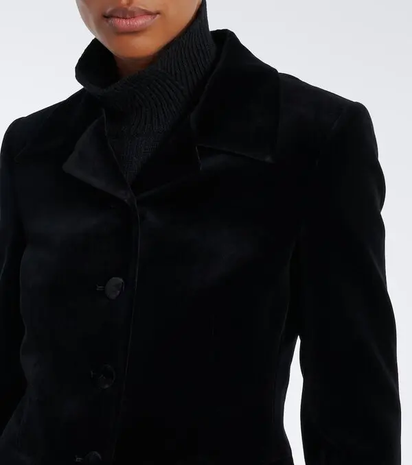 RÓHE Single-breasted Cotton Velvet Blazer