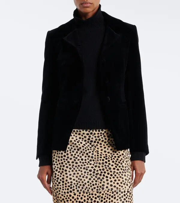 RÓHE Single-breasted Cotton Velvet Blazer