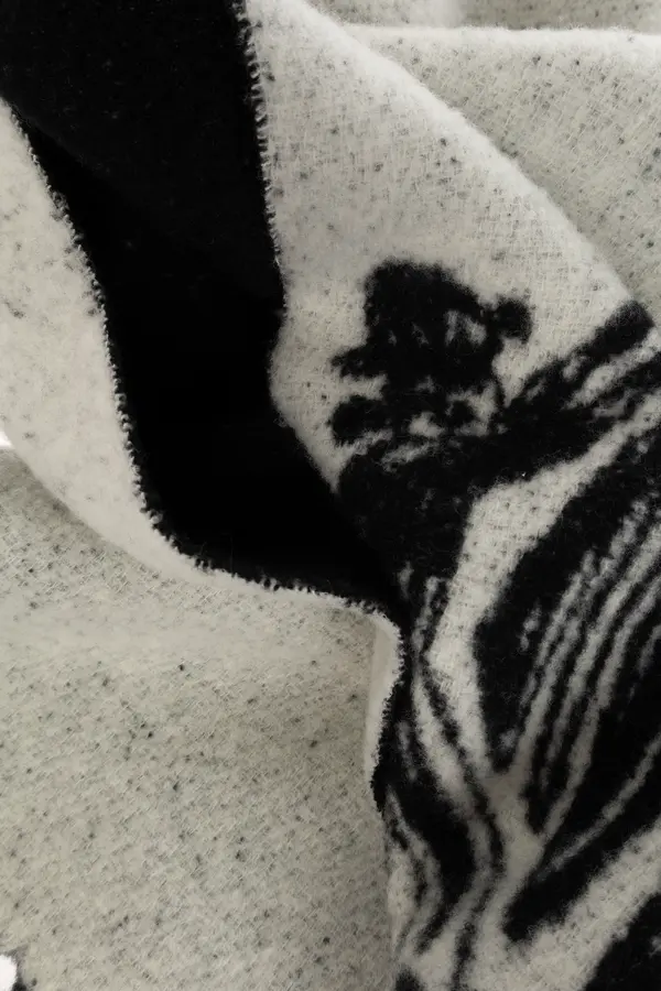 LANVIN Wool Scarf With Fringes
