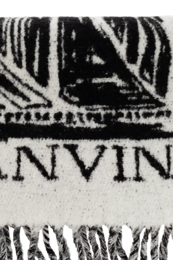 LANVIN Wool Scarf With Fringes
