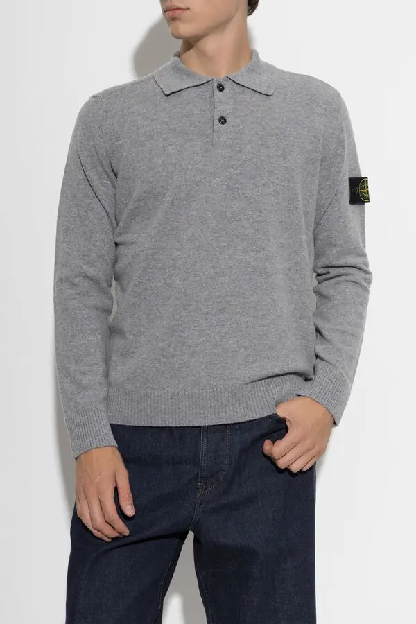 Stone Island Wool Polo Sweater