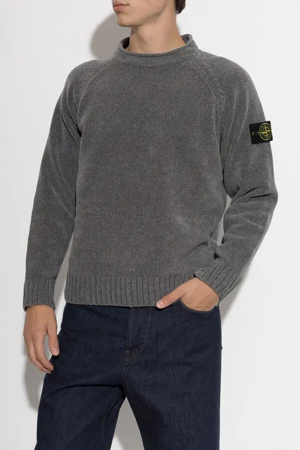 Stone Island Sweater With Logo Patch