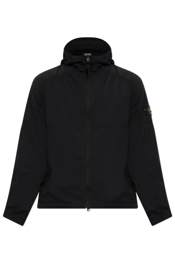Stone Island Jacket With Hood - Black