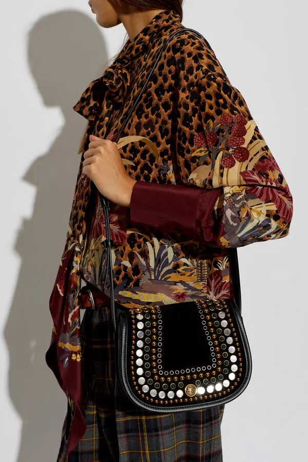 Etro Suede Bag With Embellishments