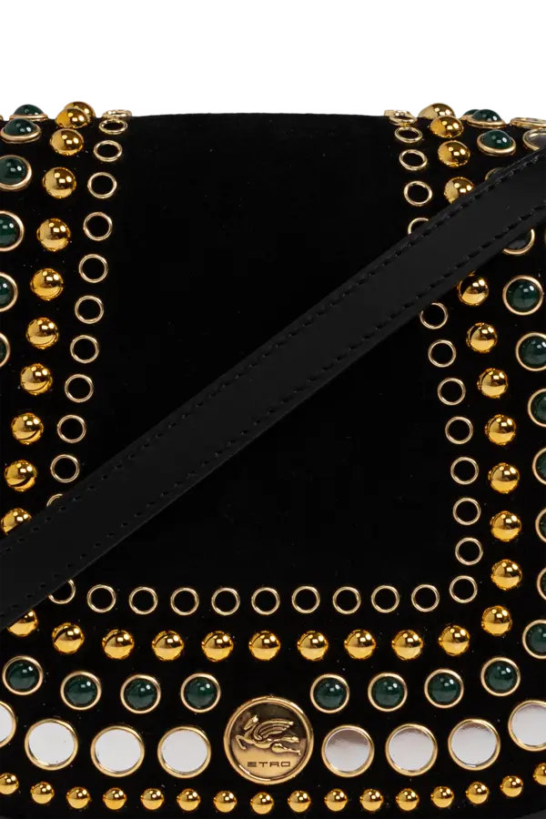 Etro Suede Bag With Embellishments