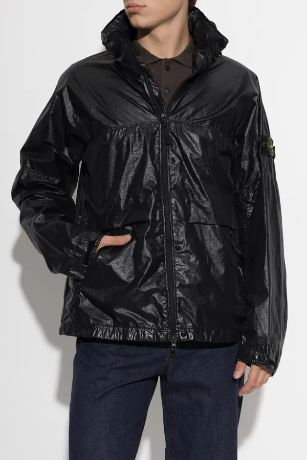 Stone Island Jacket With A Concealed Hood