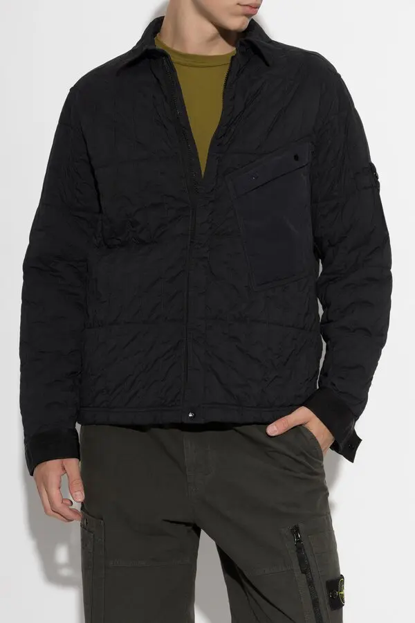 Stone Island Jacket With Logo Patch